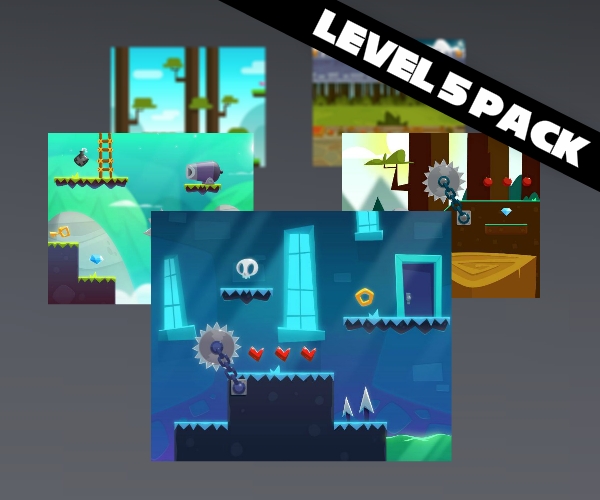 Road to Town Platform Set - Royalty Free Game Art