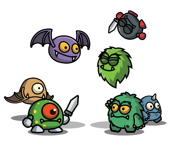 Cartoon Enemy - 8 Pack Royalty Free Game Art